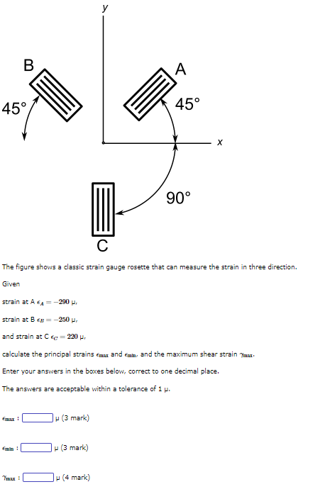 Solved The figure shows a classic strain gauge rosette that | Chegg.com