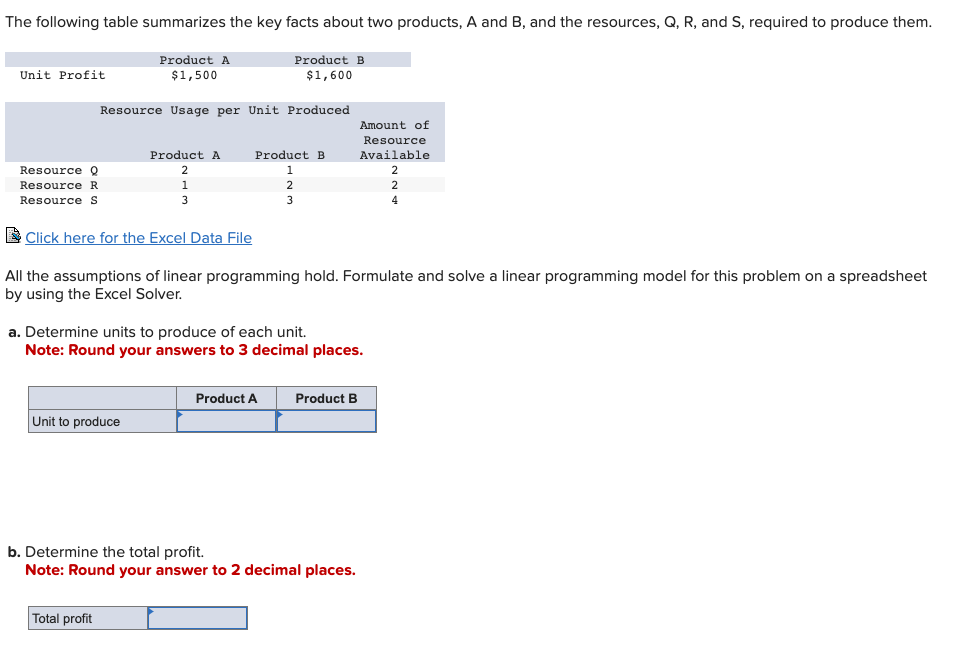 Solved Click here for the Excel Data File All the | Chegg.com