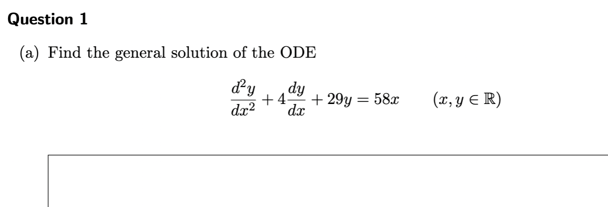 Solved (a) Find the general solution of the ODE | Chegg.com