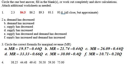 Solved Choose the correct answer from the below and show | Chegg.com