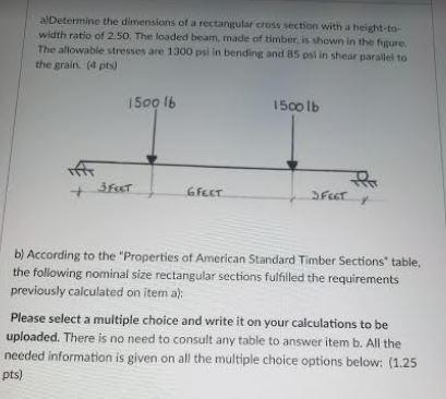 Solved alDetermine the dimensions of a rectangular cross | Chegg.com