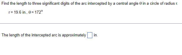 Solved Find the length to three significant digits of the | Chegg.com