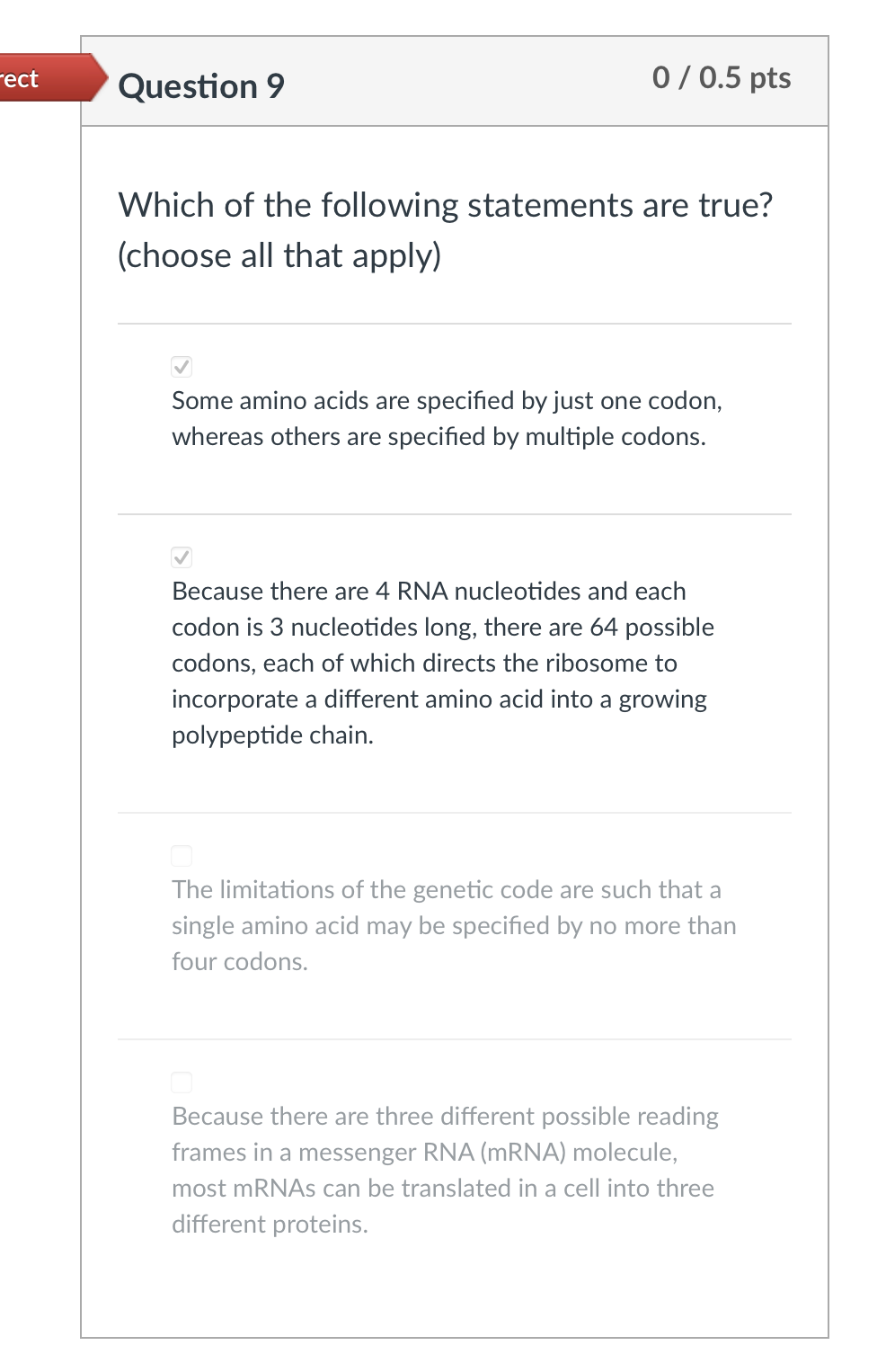 Solved A template DNA strand contains the sequence | Chegg.com