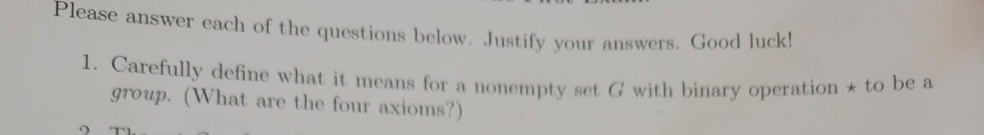 Solved Please answer each of the questions below. Justify | Chegg.com