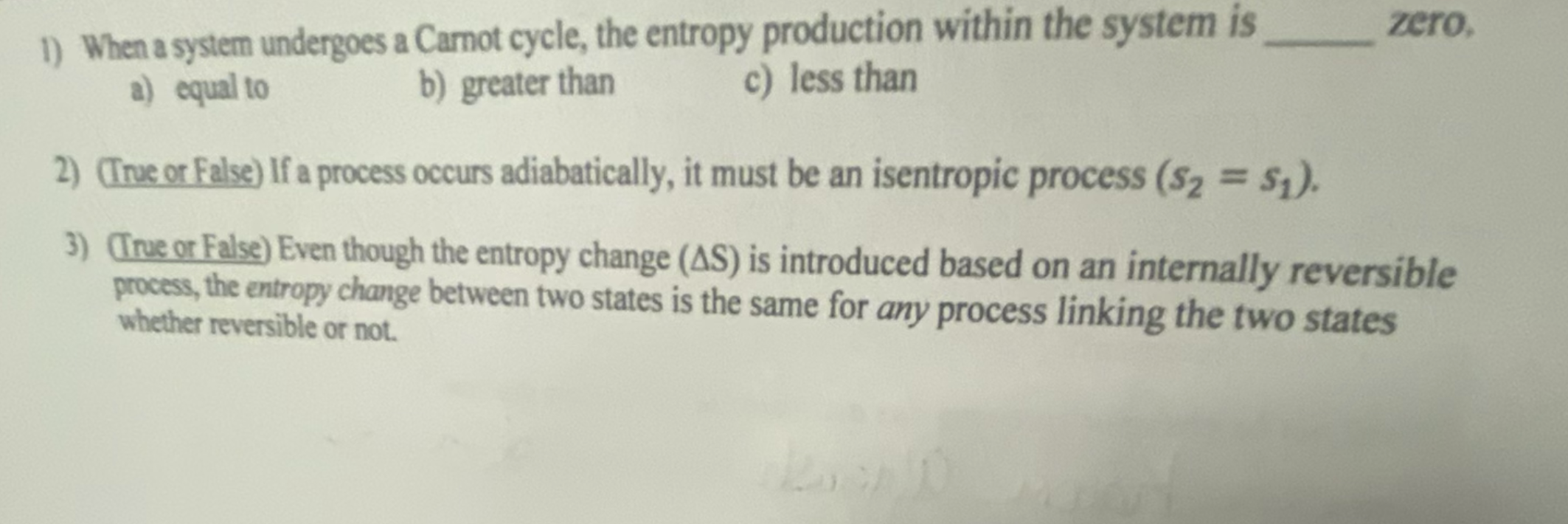 Solved Problem 2 (12pts) Find the change of entropy of the | Chegg.com