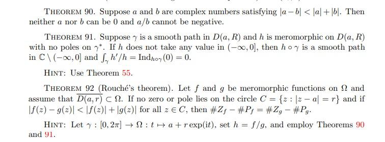 Solved THEOREM 90. Suppose a and b are complex numbers | Chegg.com