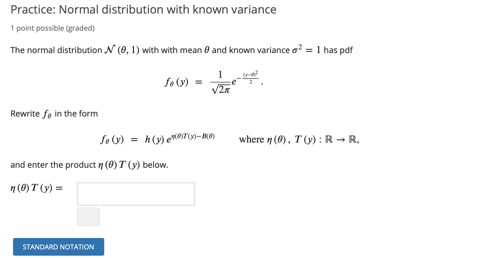 Solved Recall from lecture that a family of distribution | Chegg.com