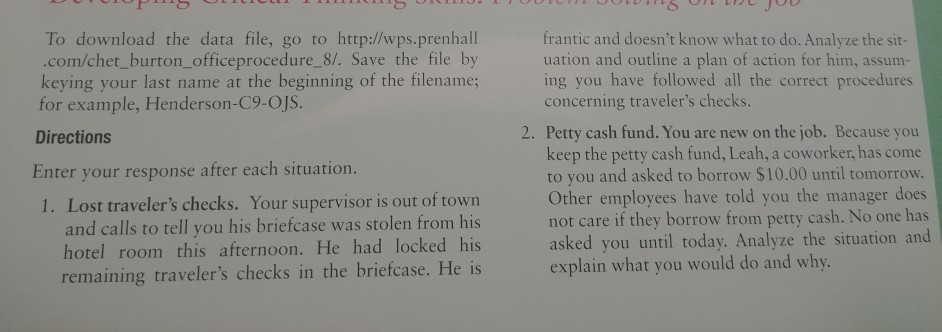 Solved To download the data file, go to http://wps.prenhall | Chegg.com