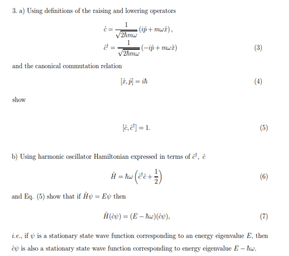 Solved 3. a) Using definitions of the raising and lowering | Chegg.com