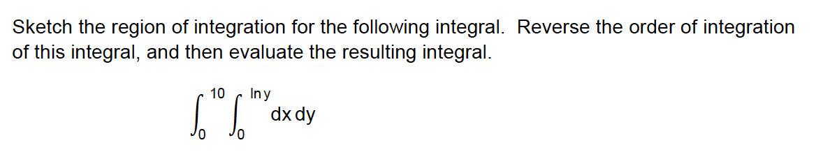 Solved Sketch the region of integration for the following | Chegg.com