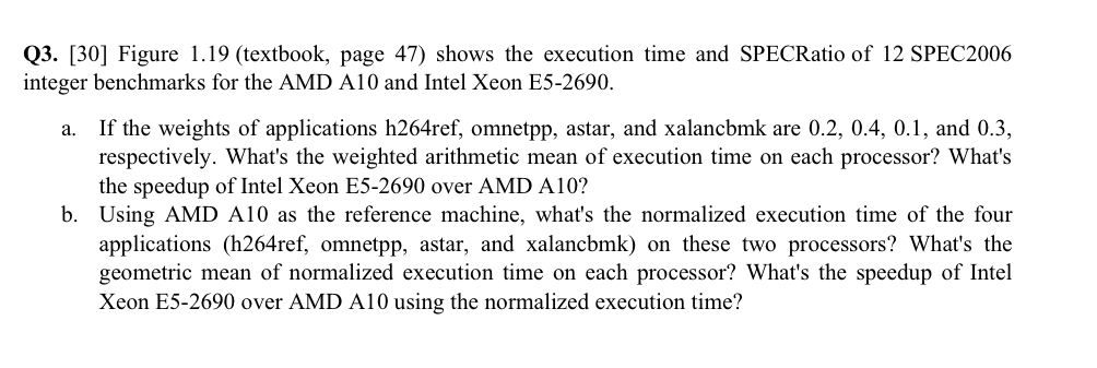 Solved Figure 1.19 SPEC2006Cint execution times (in seconds) | Chegg.com