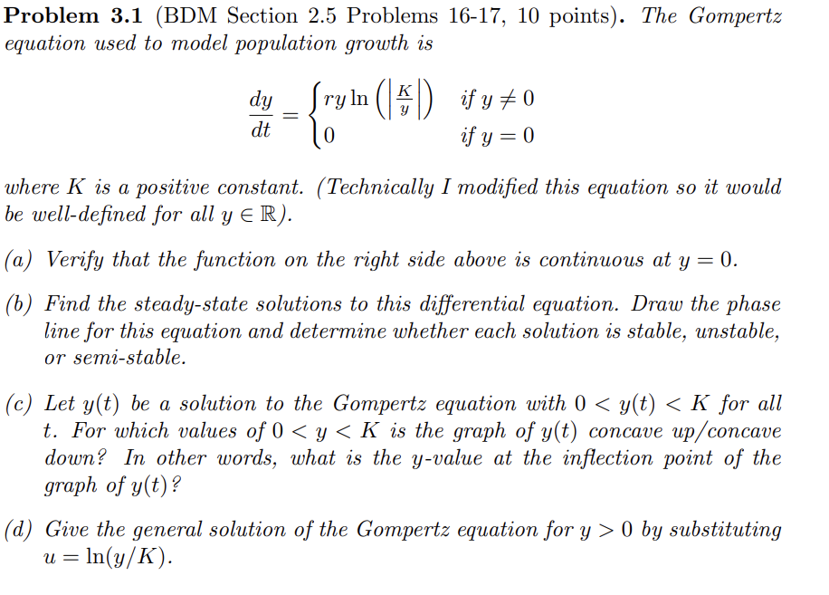 Problem 3.1 (BDM Section 2.5 Problems 16-17, 10 | Chegg.com