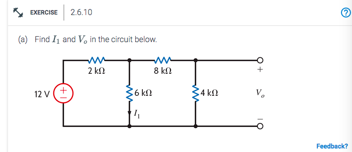 Solved (a) Find I1 and Vo in the circuit below. | Chegg.com