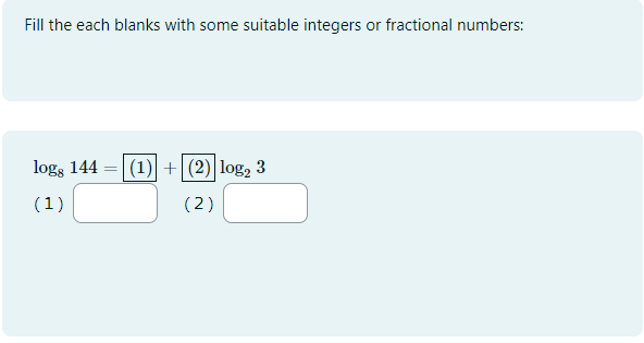 Solved Fill the each blanks with some suitable integers or | Chegg.com