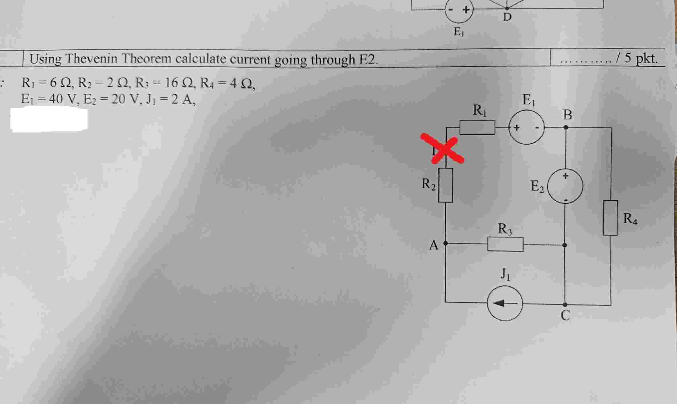 Using Thevenin Theorem calculate current going | Chegg.com