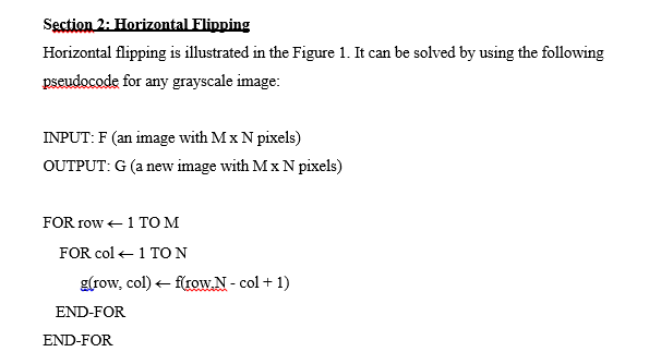 Solved Section 2: Horizontal Flipping Horizontal flipping is | Chegg.com