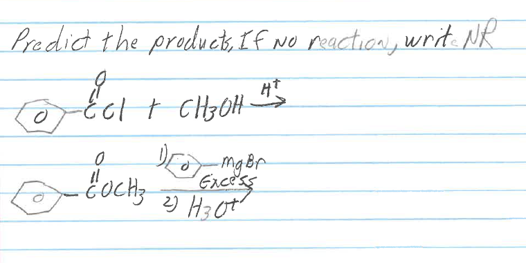 Solved Predict the products, If no reaction, writ NR | Chegg.com