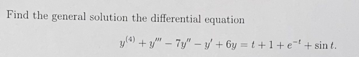 Solved Find the general solution the differential equation | Chegg.com