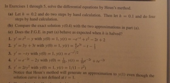 Solved In Exercises 1 through 5, solve the differential | Chegg.com