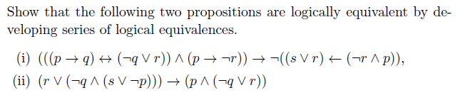 Solved Show that the following two propositions are | Chegg.com