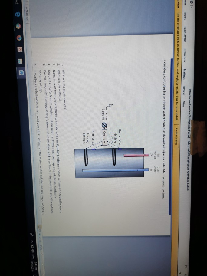 Solved un wNH IntroductionExercise () (Protected View) - | Chegg.com