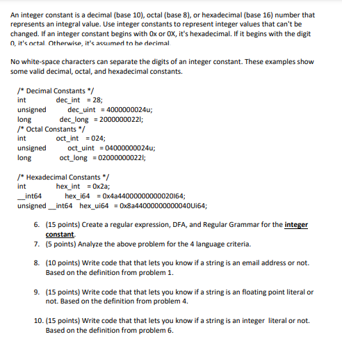 Solved The 4 Language Criteria For the question 5 is : | Chegg.com