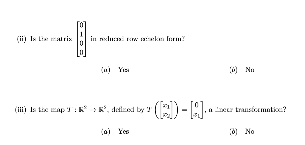 Solved Question 4. (1) Is the map S : R2 + R?, defined by S( | Chegg.com