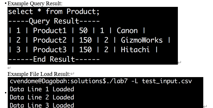 Programming in C++ with SQL In this lab, we will be | Chegg.com