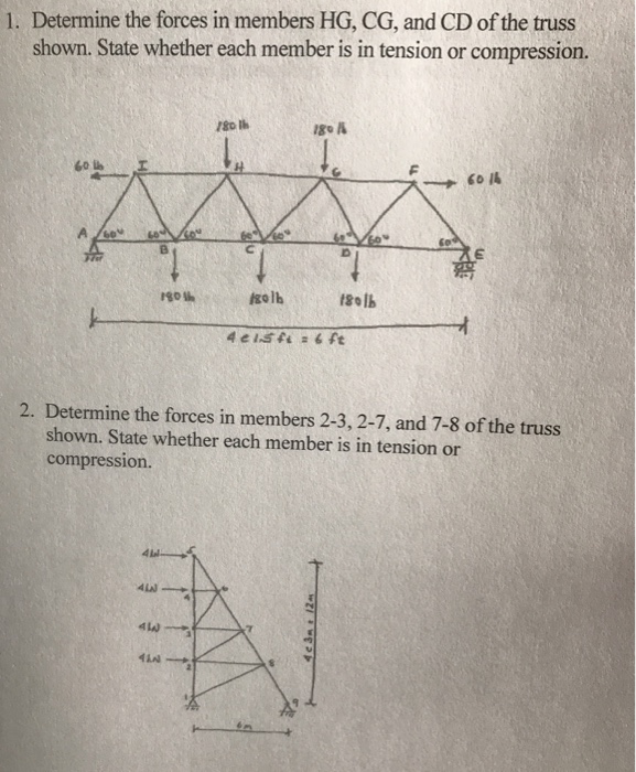 Solved I need help with these two statics problems please. | Chegg.com