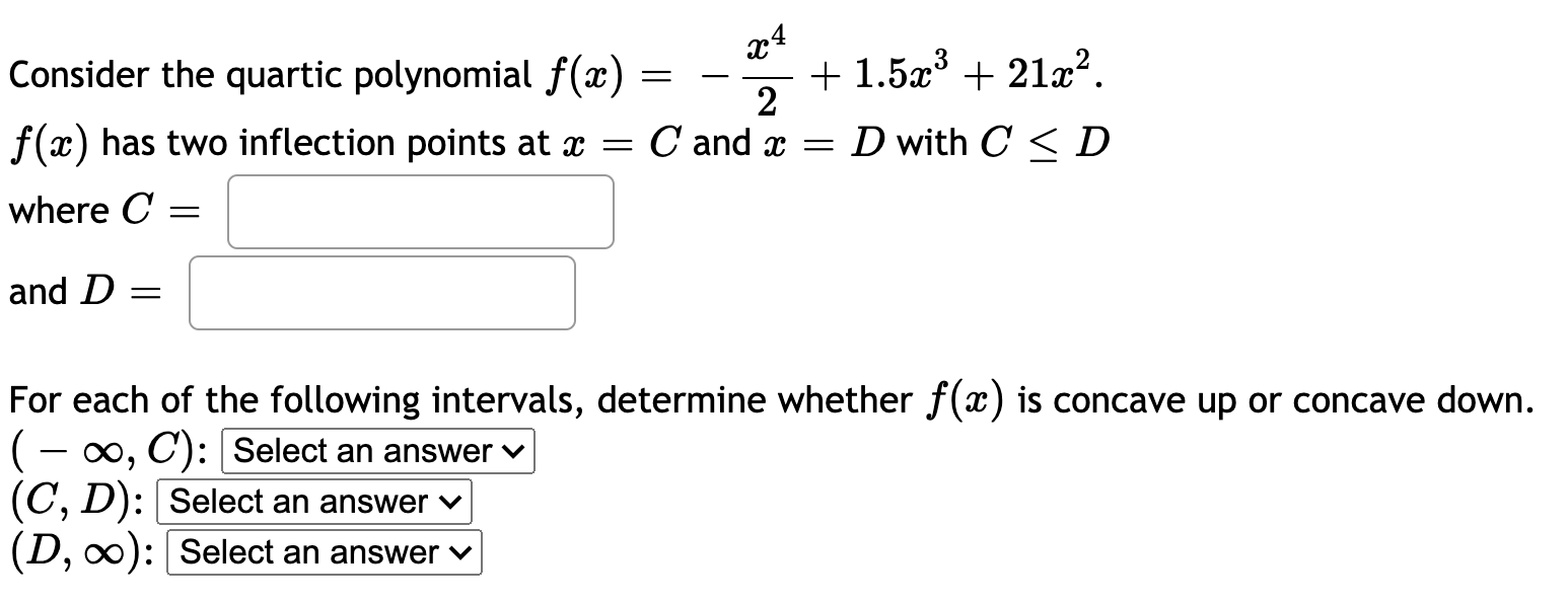 Solved Consider The Quartic Polynomial Fx 15x3 2685