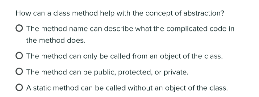 Solved Which of these is NOT helpful with encapsulation in a | Chegg.com