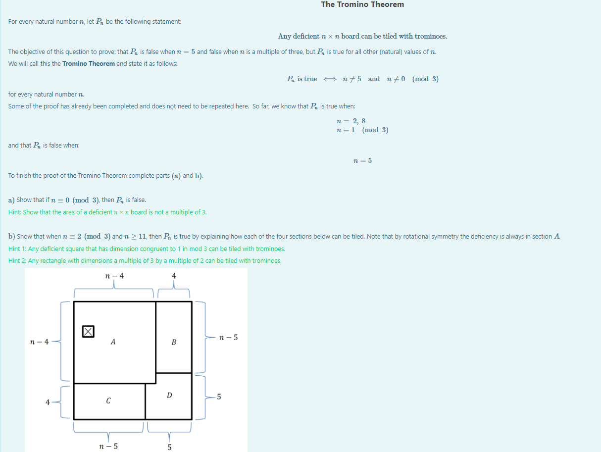 For every natural number nr let Pn be the following | Chegg.com