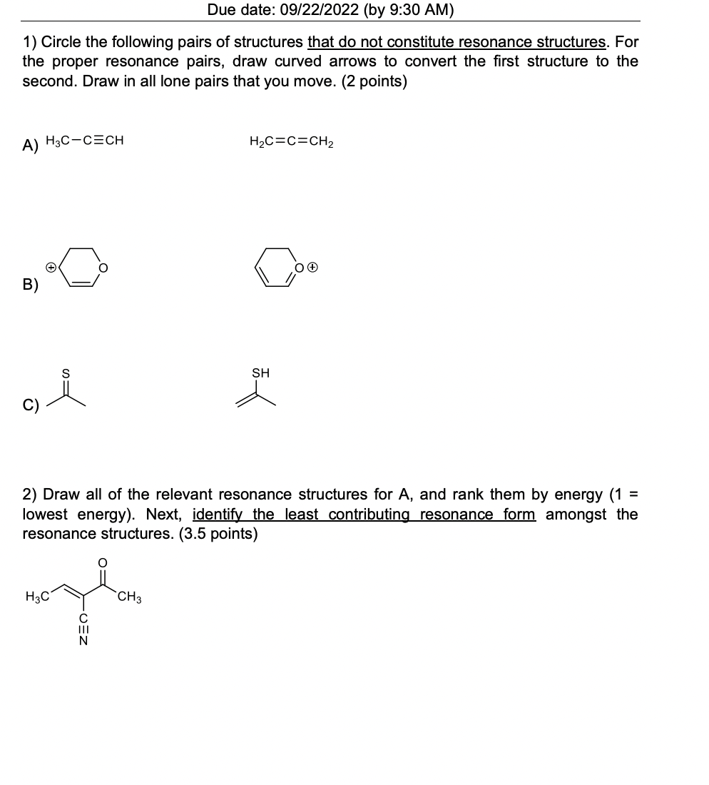 Solved 1) Circle the following pairs of structures that do | Chegg.com