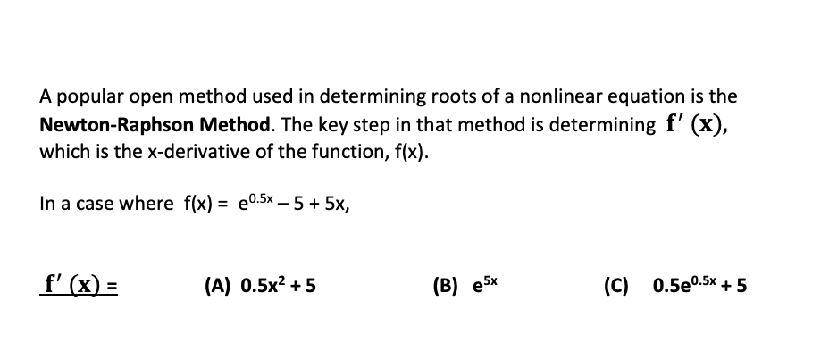 Solved A popular open method used in determining roots of a | Chegg.com