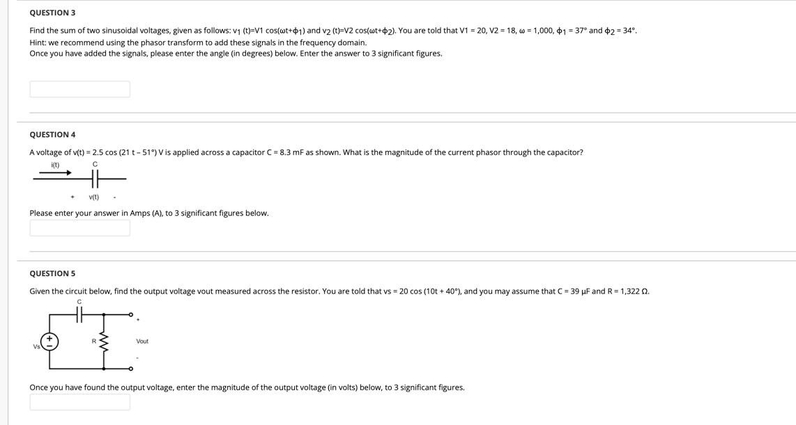 Solved can you please help me with question 3,4, and 5? I am | Chegg.com