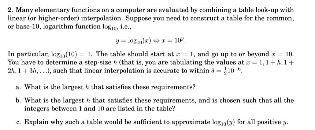 2. Many elementary functions on a computer are | Chegg.com
