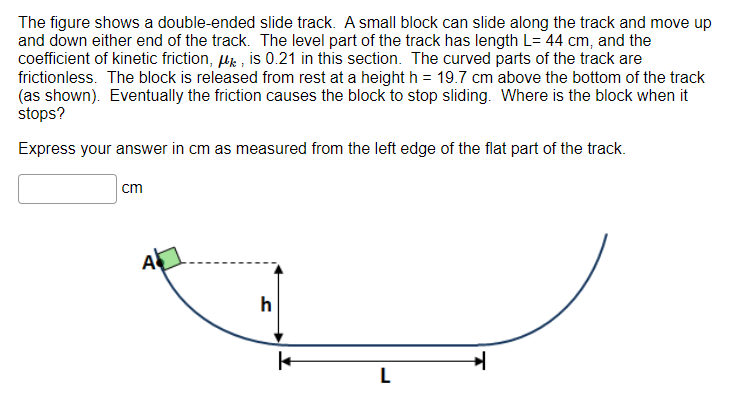 Solved The figure shows a double-ended slide track. A small | Chegg.com
