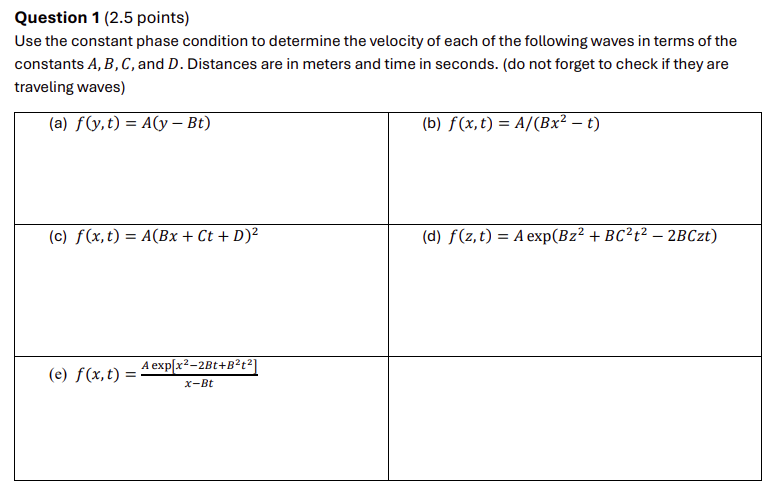 Solved Question 1 (2.5 ﻿points)Use the constant phase | Chegg.com