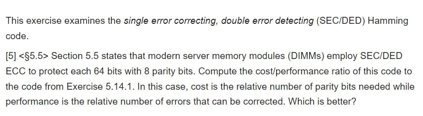 Solved This Exercise Examines The Single Error Correcting
