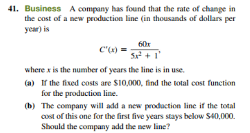 Solved 41. Business A company has found that the rate of | Chegg.com