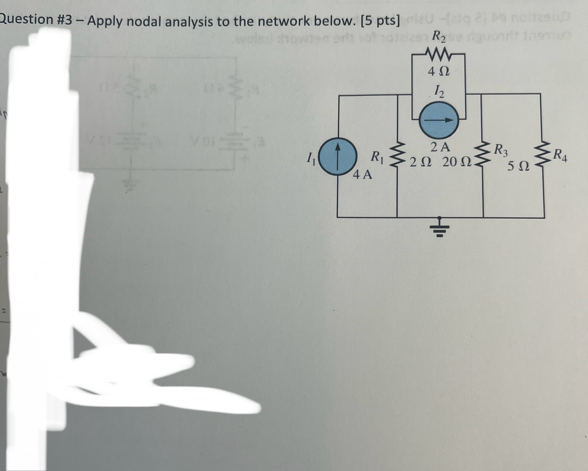 Solved 2uestion #3 - ﻿Apply nodal analysis to the network | Chegg.com