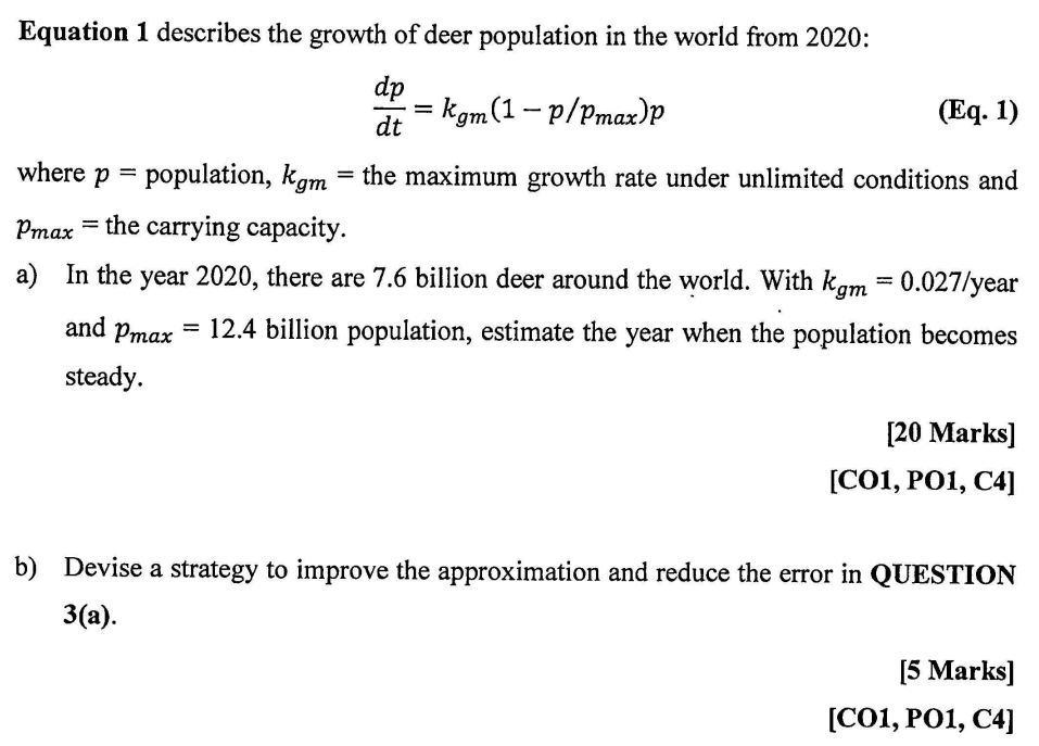 Solved Please answer by using Numerical Method. Thank | Chegg.com