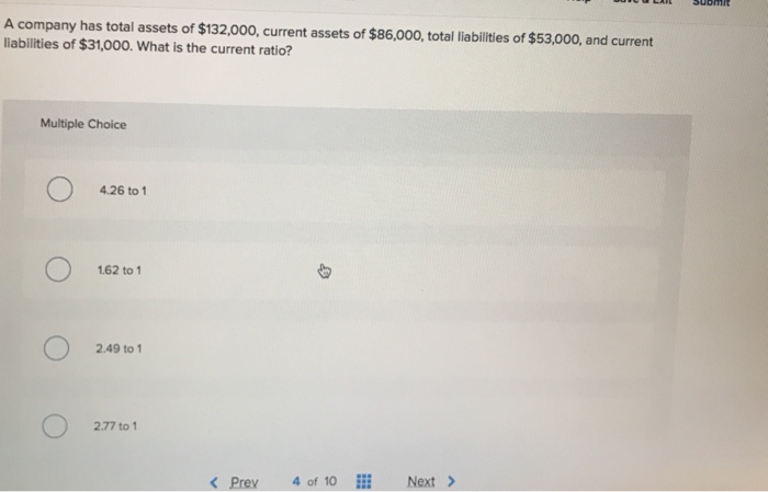 Solved A company has total assets of $132,000, current | Chegg.com