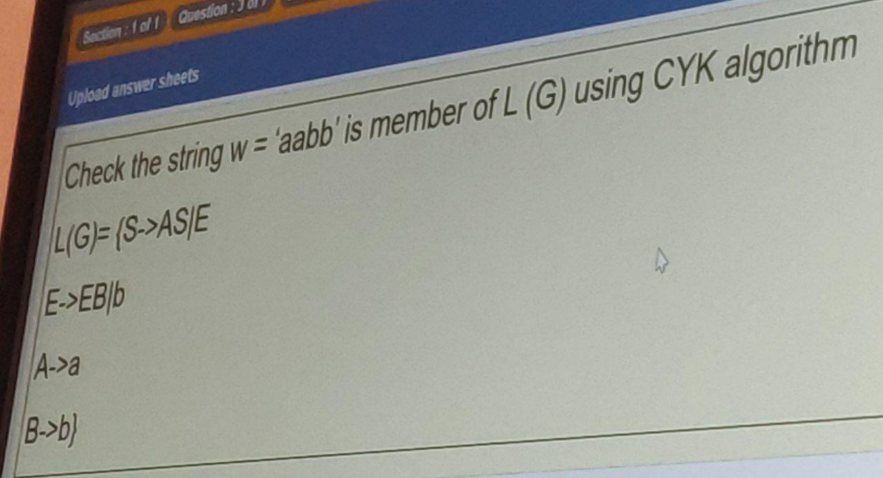 Solved Question: Section : 101 Upload answer sheets Check | Chegg.com