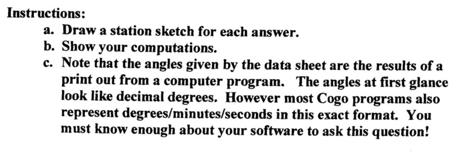 Solved Problem \#1: Given the eight-sided traverse shown as | Chegg.com