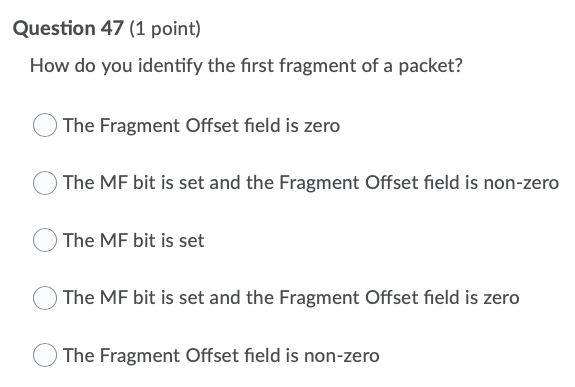 Solved Question 47 (1 point) How do you identify the first | Chegg.com