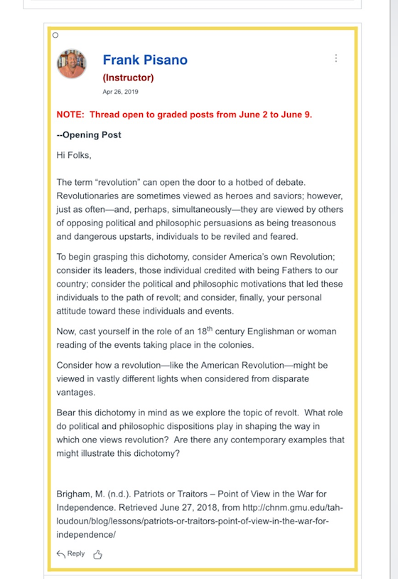 Solved Frank Pisano (Instructor) Apr 26, 2019 NOTE: Thread | Chegg.com