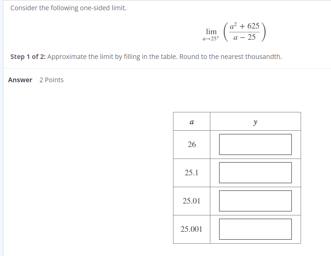 Solved Consider the following one-sided limit. | Chegg.com Solved Consider the following one-sided limit. | Chegg.com