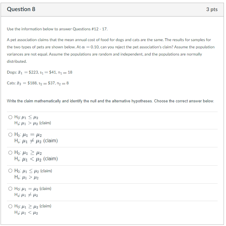 Solved Use the information below to answer Questions \#12 - | Chegg.com