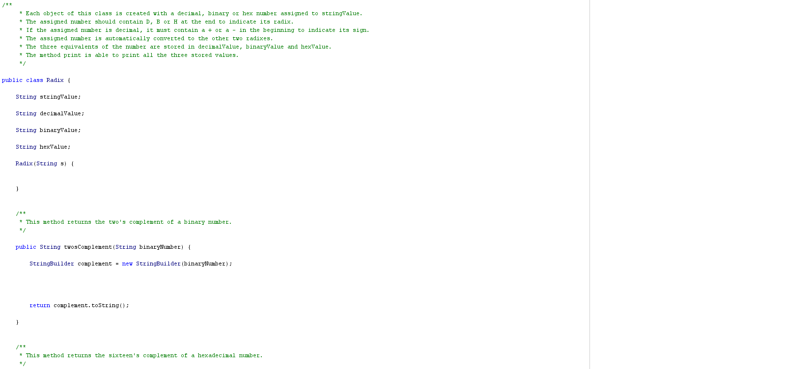 Solved In this lab, you have to design a class named Radix | Chegg.com